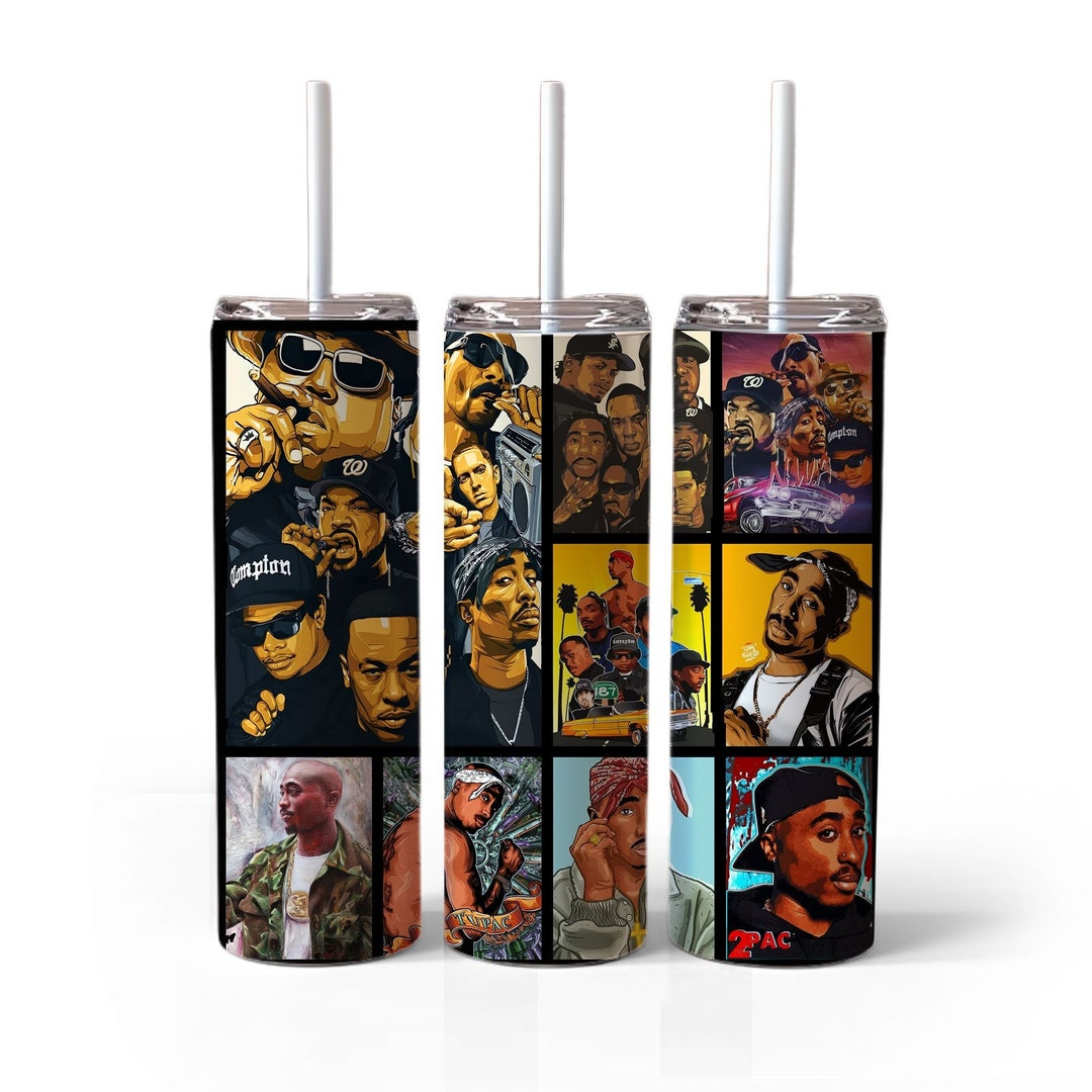 2pac and Bros, Tupac and Legends of Rap 20 Oz Skinny Tumbler ...