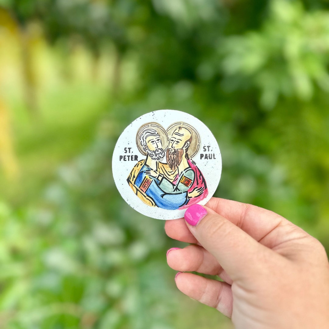 Sts. Peter & Paul Watercolor Sticker - Etsy