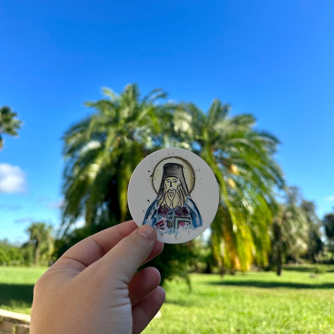 St. Theophan the Recluse Watercolor Sticker - Etsy