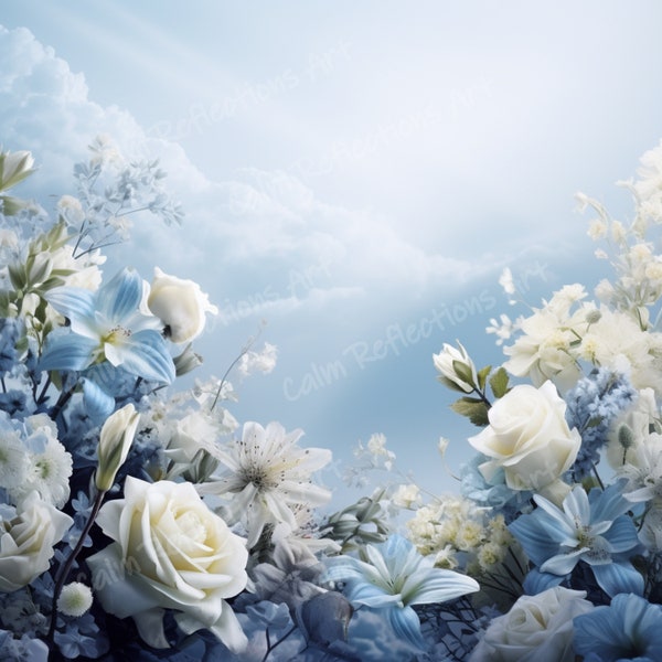 Blue Funeral Background - Etsy