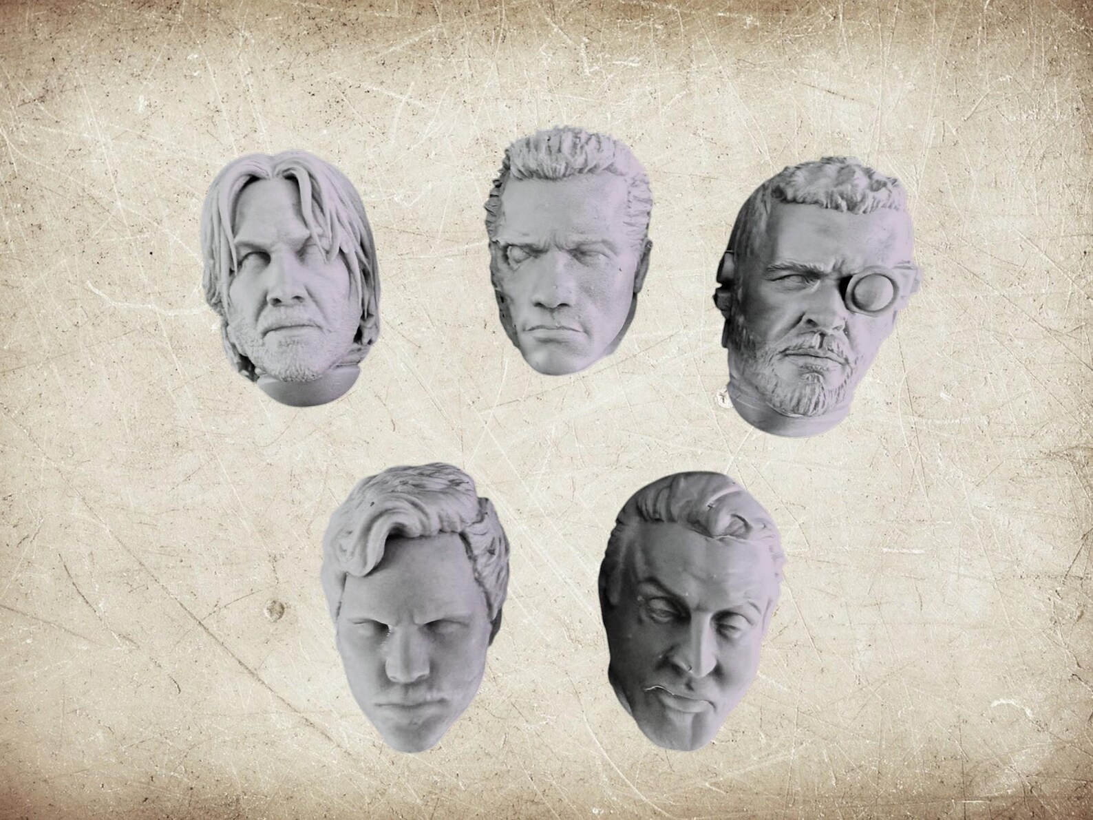 Killer Team Heads to Fit 32mm Base Size Figures.( Pack of 5). - Etsy