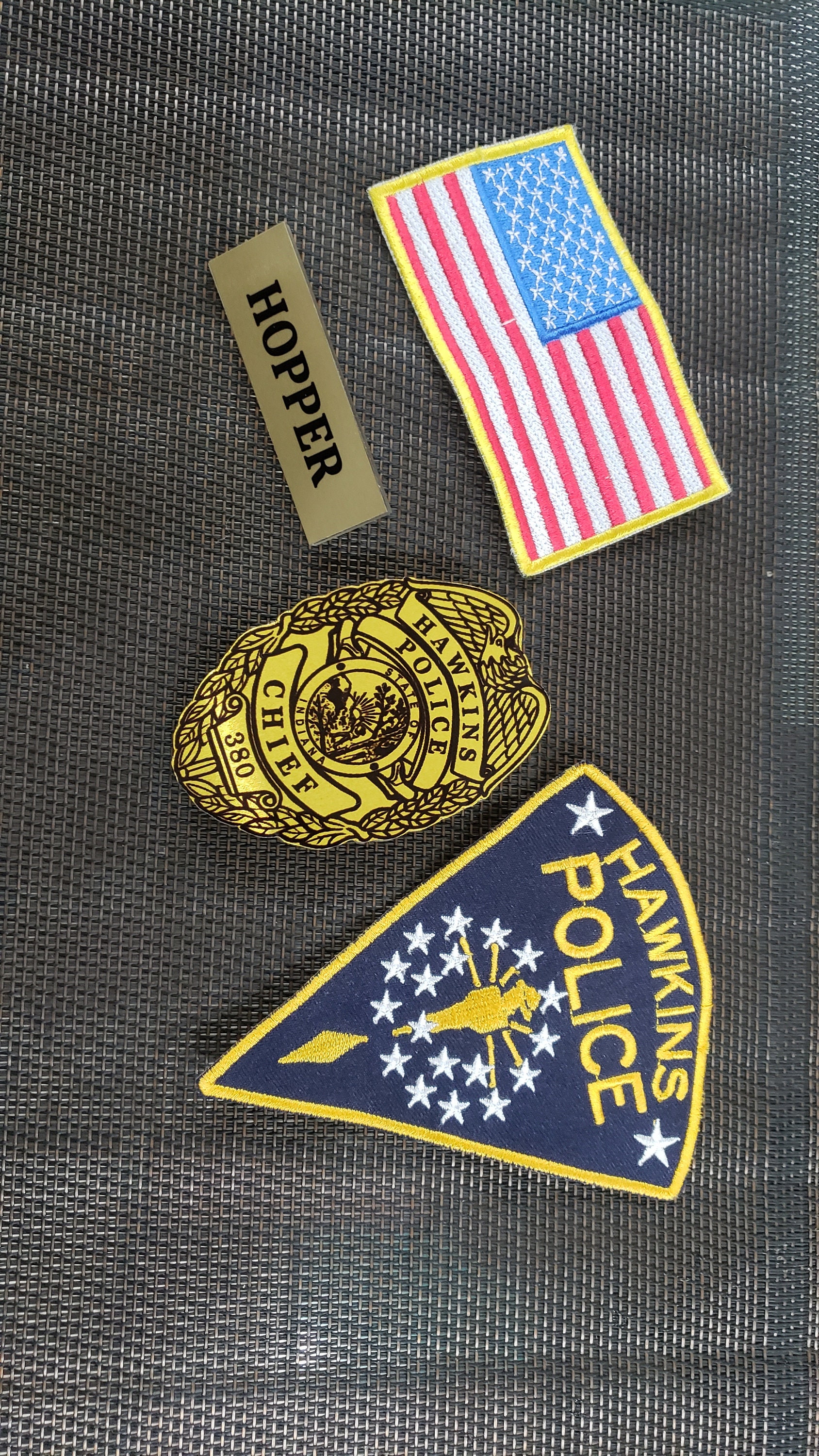Stranger Things Jim Hopper Hawkins Police Patch and Badge Embroidered ...