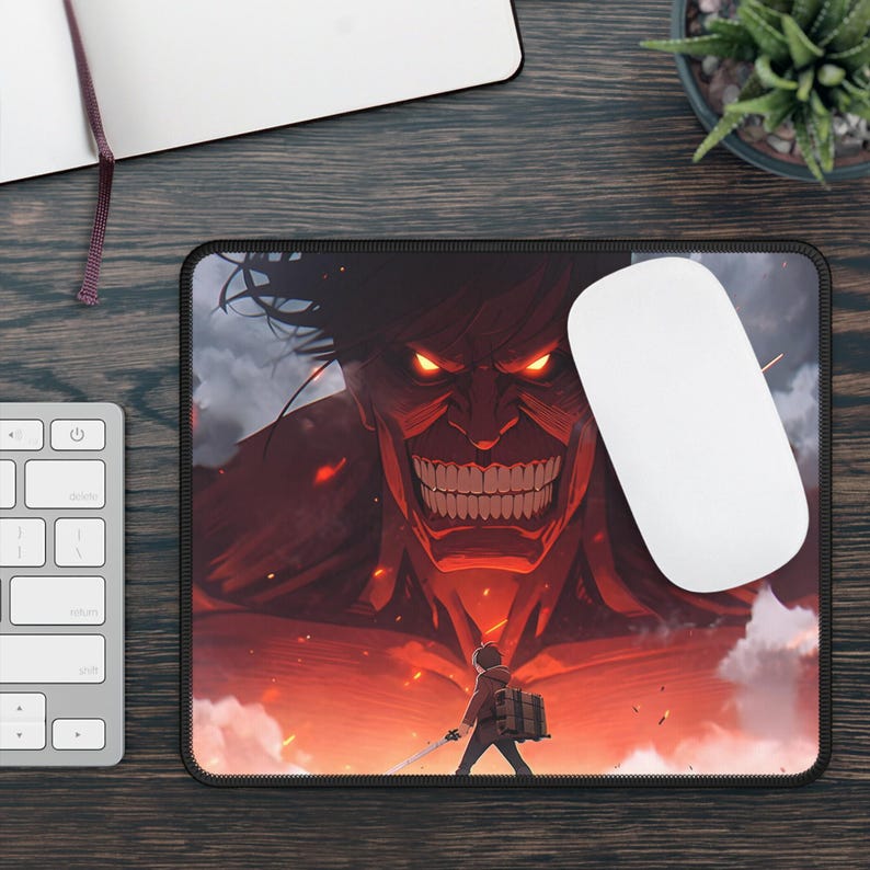 Attack on Titan Gaming Mouse Pad, Colossal Titan Design, Anime Mouse ...