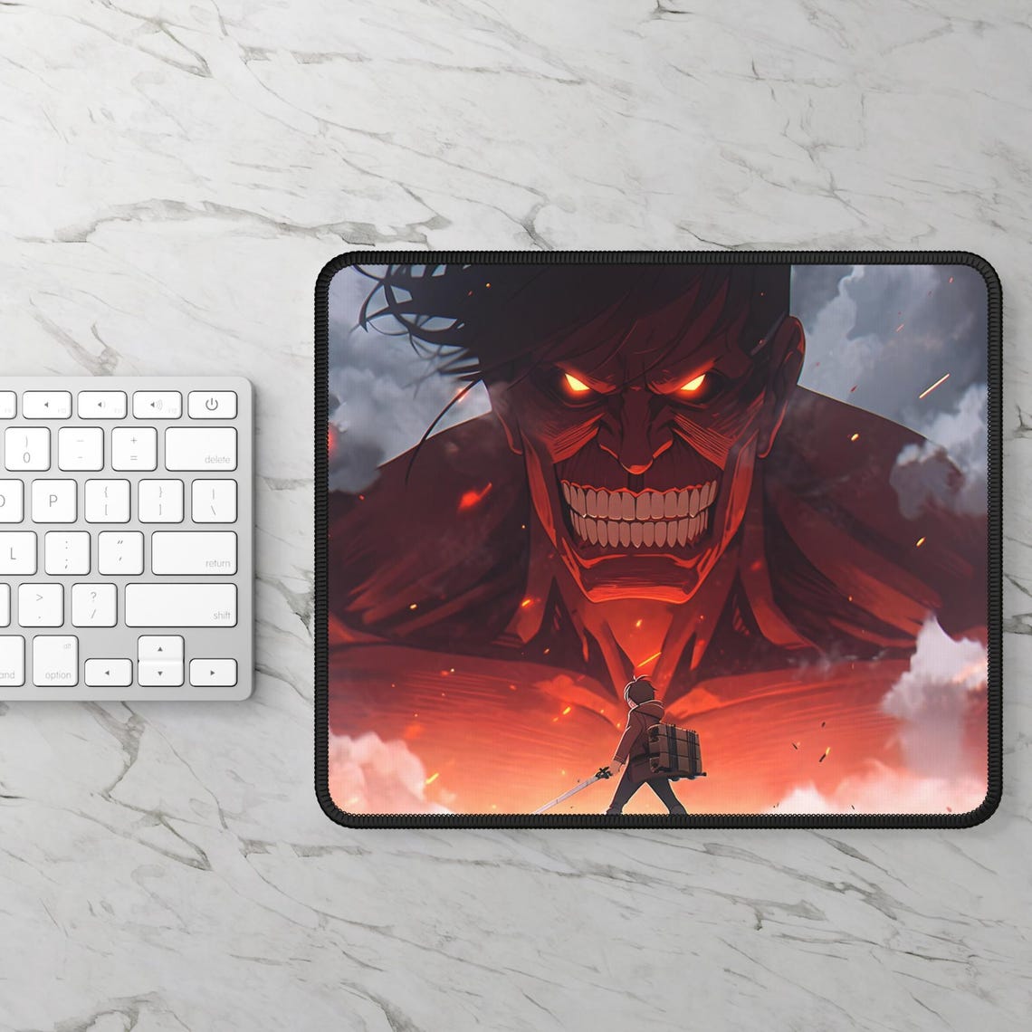 Attack on Titan Gaming Mouse Pad, Colossal Titan Design, Anime Mouse ...