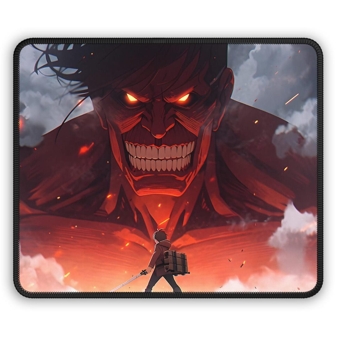 Attack on Titan Gaming Mouse Pad, Colossal Titan Design, Anime Mouse ...