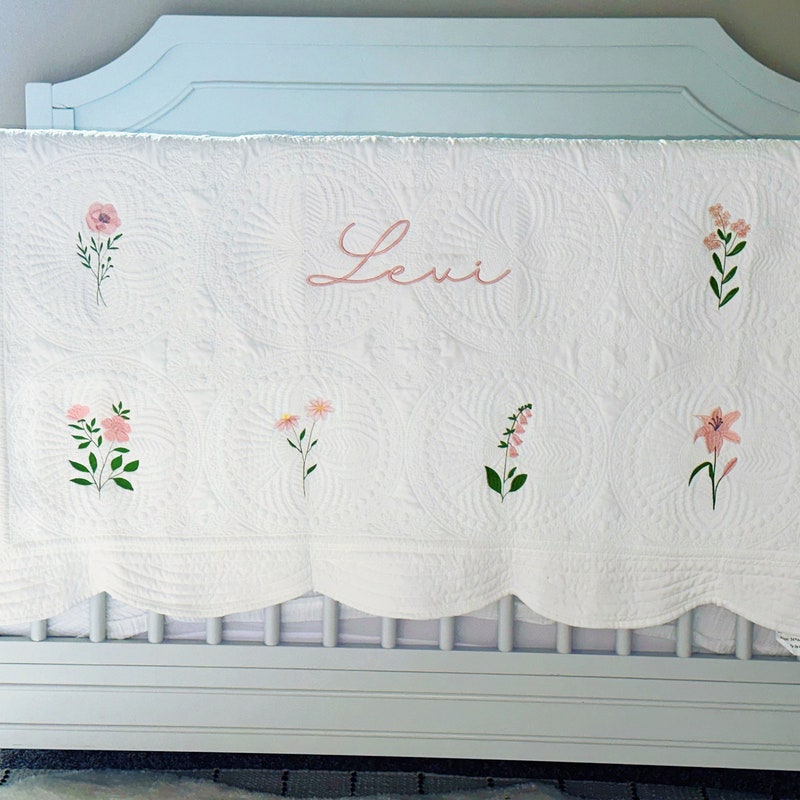 Embroidered Baby Quilt - Etsy