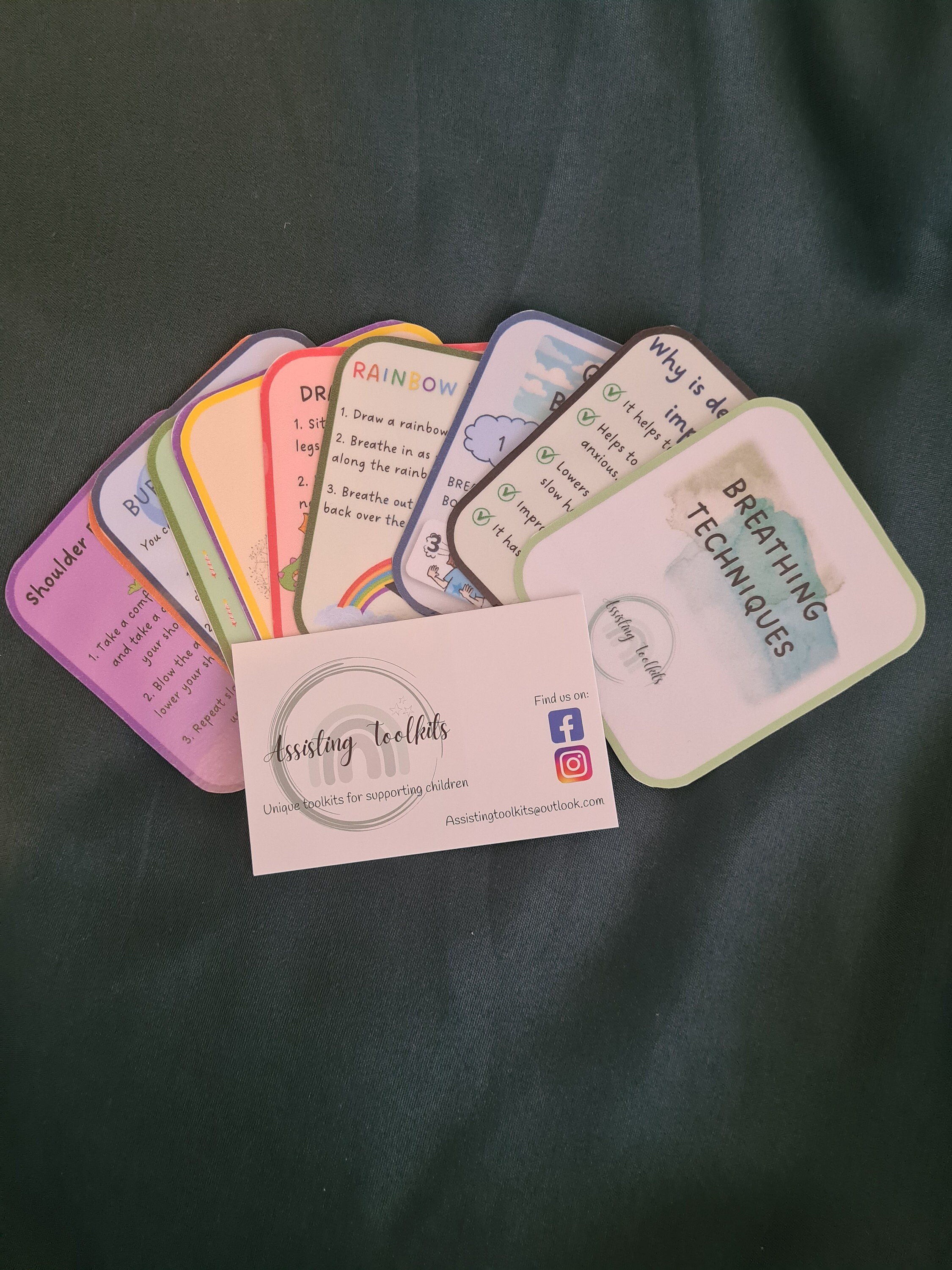 Breathing Technique Cards Pack - Etsy