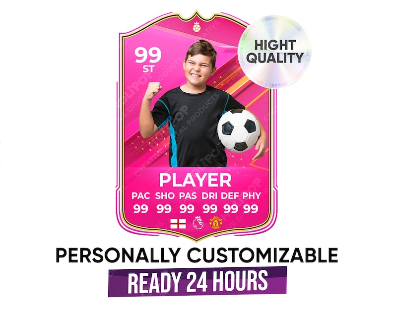Custom Futties Style 2025 Football Card, Custom Digital Soccer Player ...