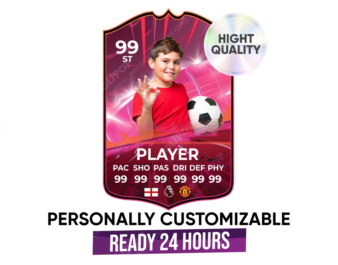 Custom Prime Hero Football Card, Personalized Soccer Player Gift, DIY ...