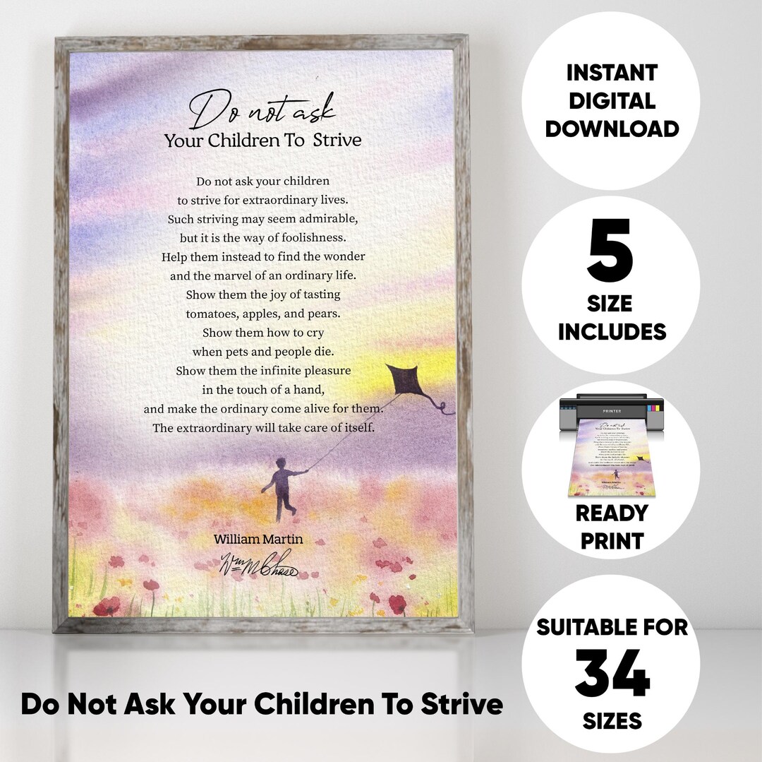 William Martin Poem Print: Inspirational Watercolor Art (digital ...