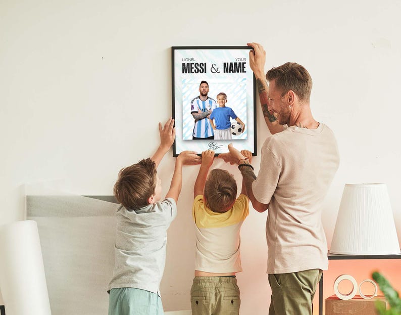 Personalized Lionel Messi Argentina Football Poster: Custom Digital ...