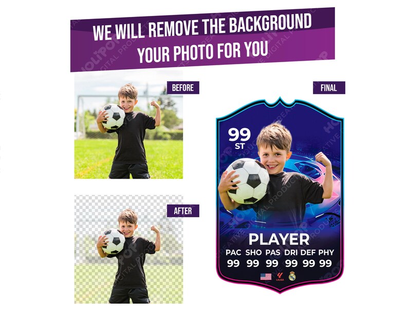 Personalized 2025 Champions League Style Football Card, Custom Digital ...