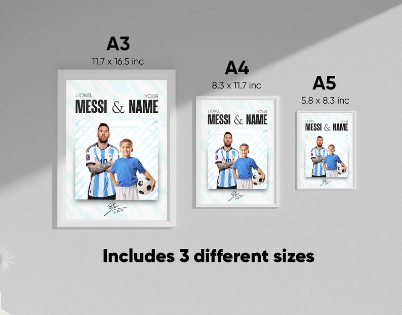 Personalized Lionel Messi Argentina Football Poster: Custom Digital ...