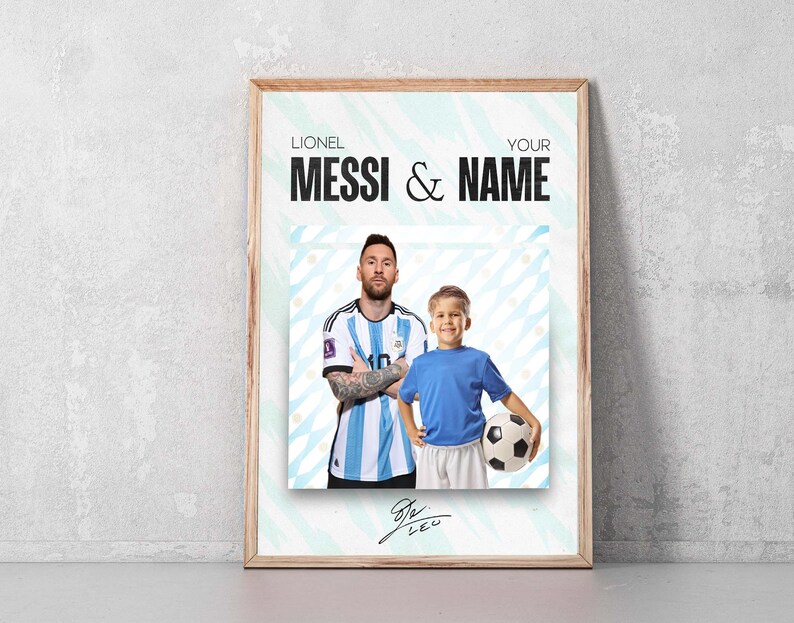 Personalized Lionel Messi Argentina Football Poster: Custom Digital ...