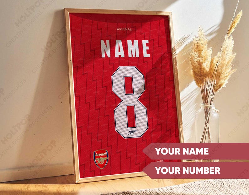 Arsenal Jersey Poster: Football Wall Art (digital Download) - Etsy