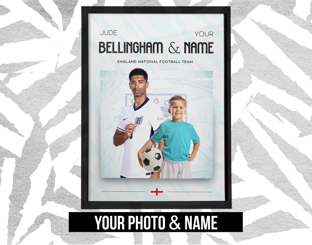 Personalized Jude Bellingham Poster - Custom England National Football ...