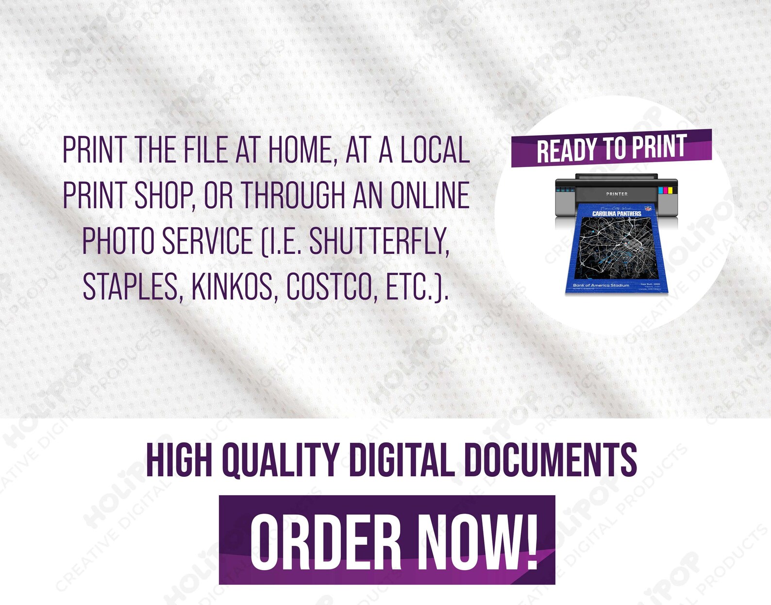Carolina Panthers Stadium Map Art: NFL Football Poster (digital ...