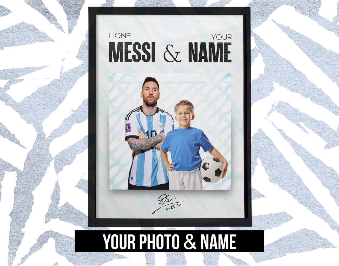 Personalized Lionel Messi Argentina Football Poster: Custom Digital ...