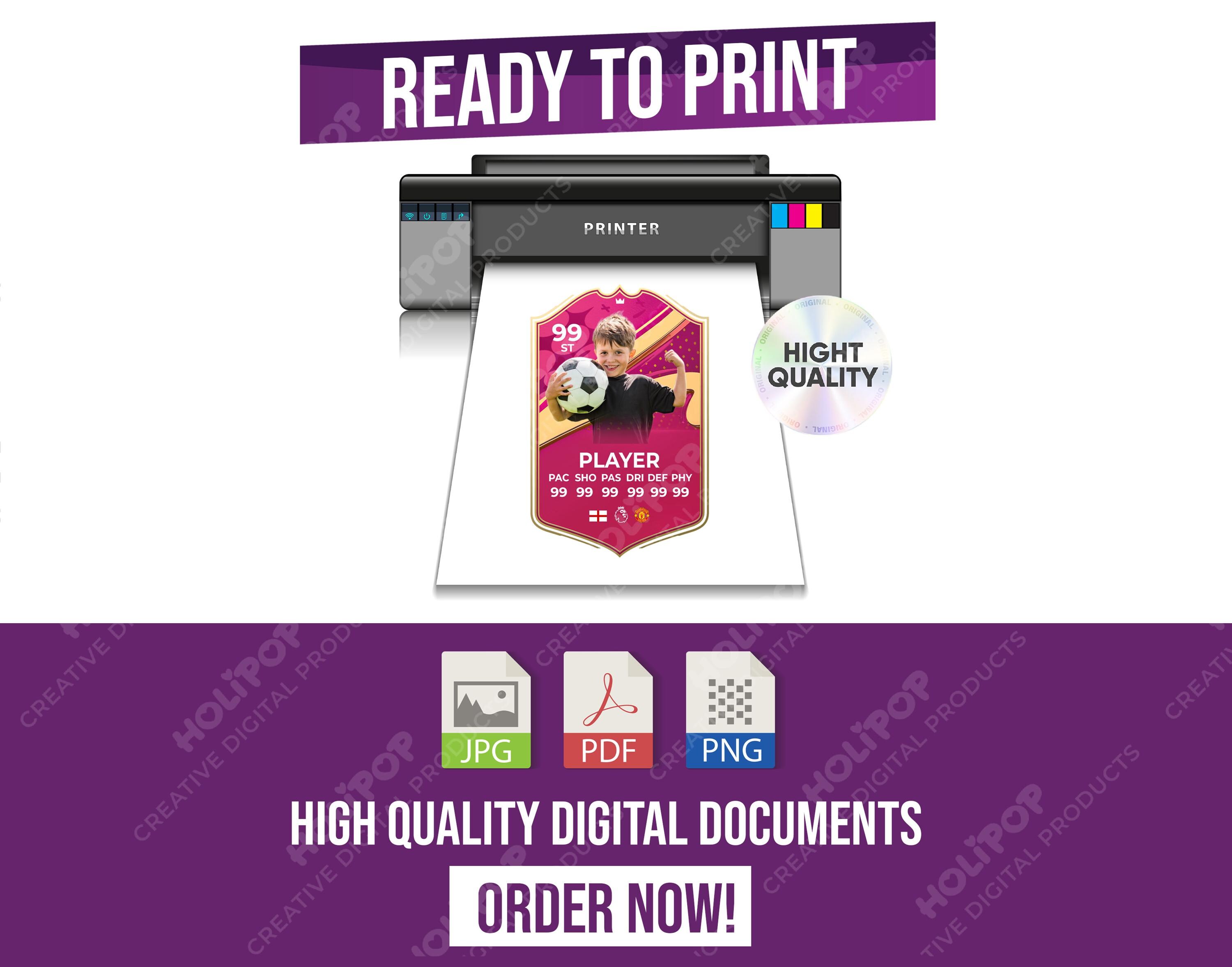 Premium Style 2025 Football Card, Custom Digital Soccer Player Card ...