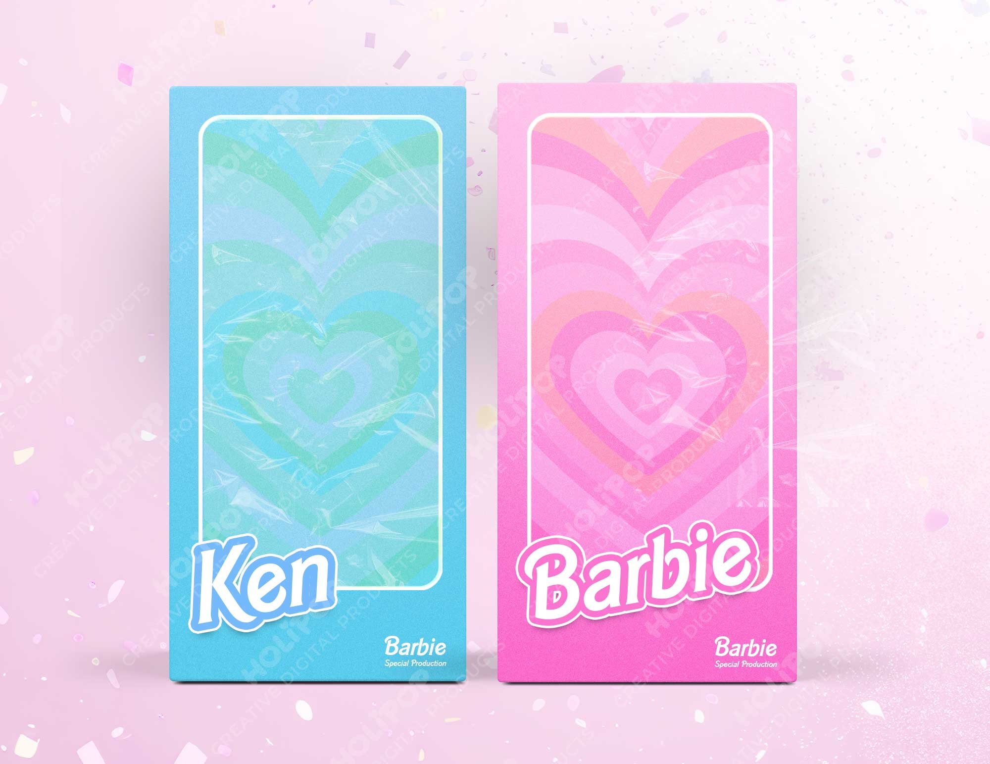 Customizable Barbie and Ken Box, Photoshop File, Barbie Box Photo Booth ...