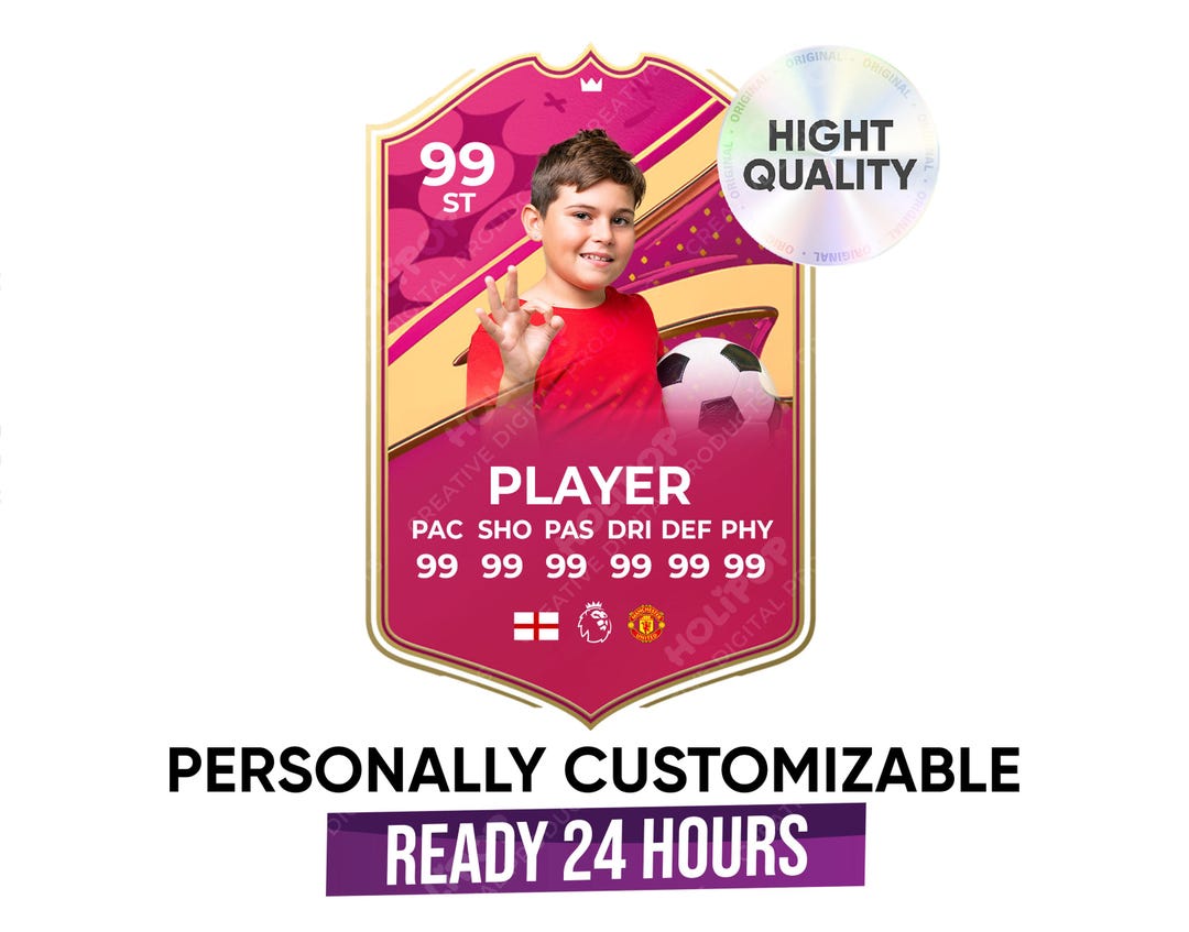 Premium Style 2025 Football Card, Custom Digital Soccer Player Card ...