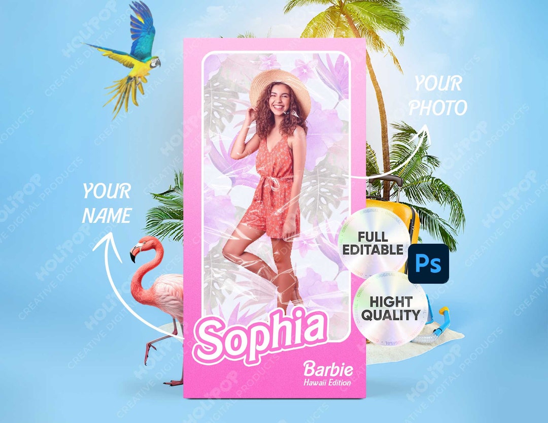 Barbie Hawaii Doll Box & Summer Edition Backdrop Digital Download ...