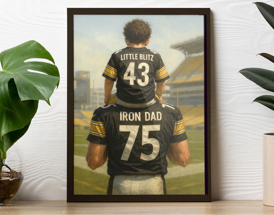 Pittsburgh Steelers Custom Football Poster With Name and Number ...