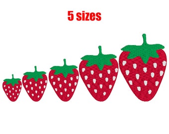 Mini Strawberry Machine Embroidery Design, Fill Stitch Strawberry ...