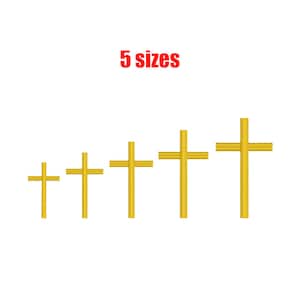 Tiny Cross Embroidery Design 5 SIZES - Crucifix Tiny Embroidery Design ...