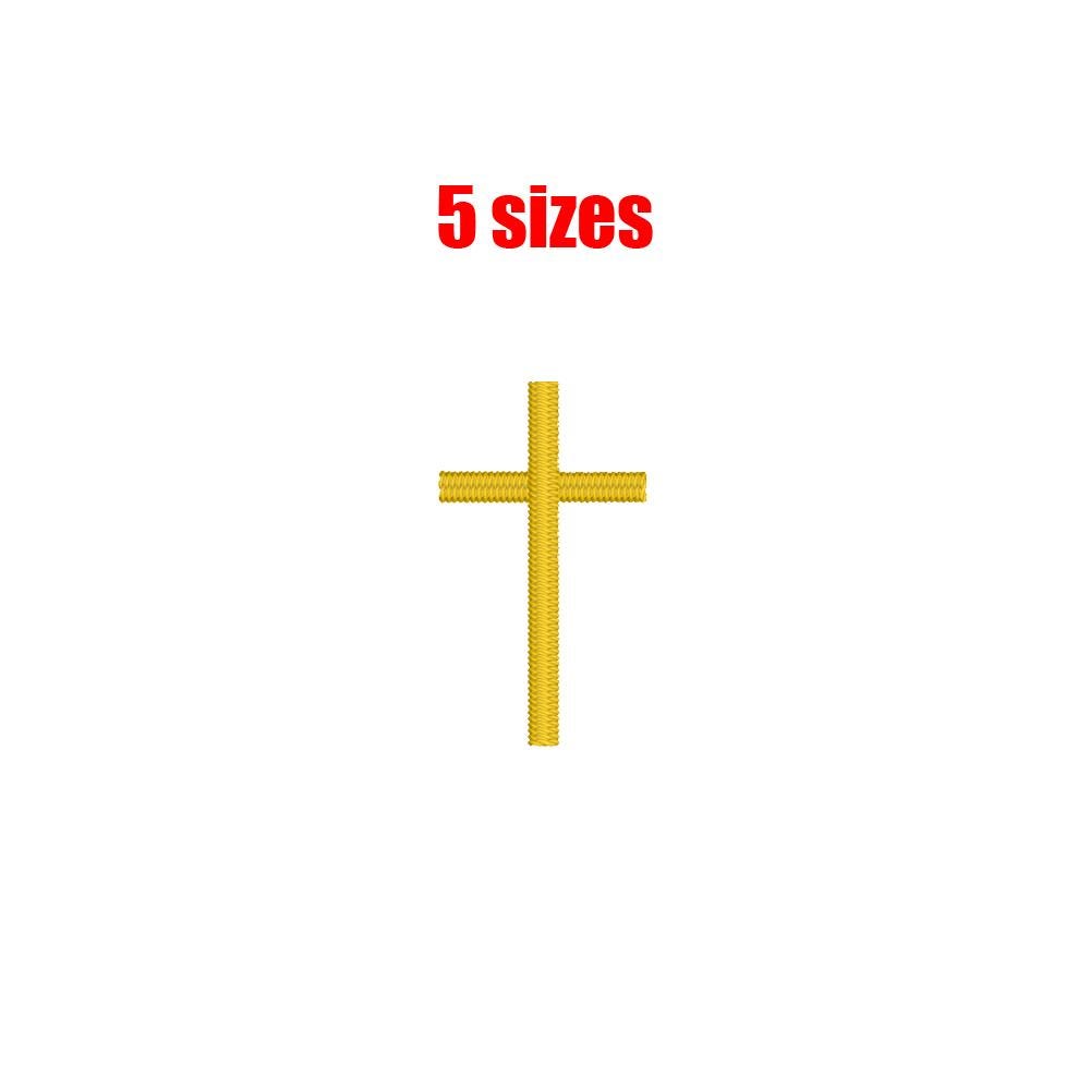 Tiny Cross Embroidery Design 5 SIZES - Crucifix Tiny Embroidery Design ...