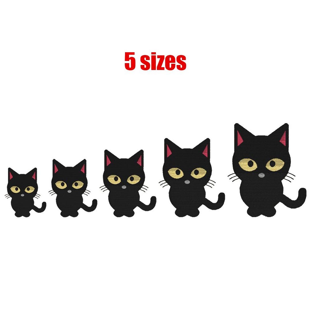 Mini Cat Machine Embroidery Design-instant DOWNLOAD 5 Sizes - Etsy