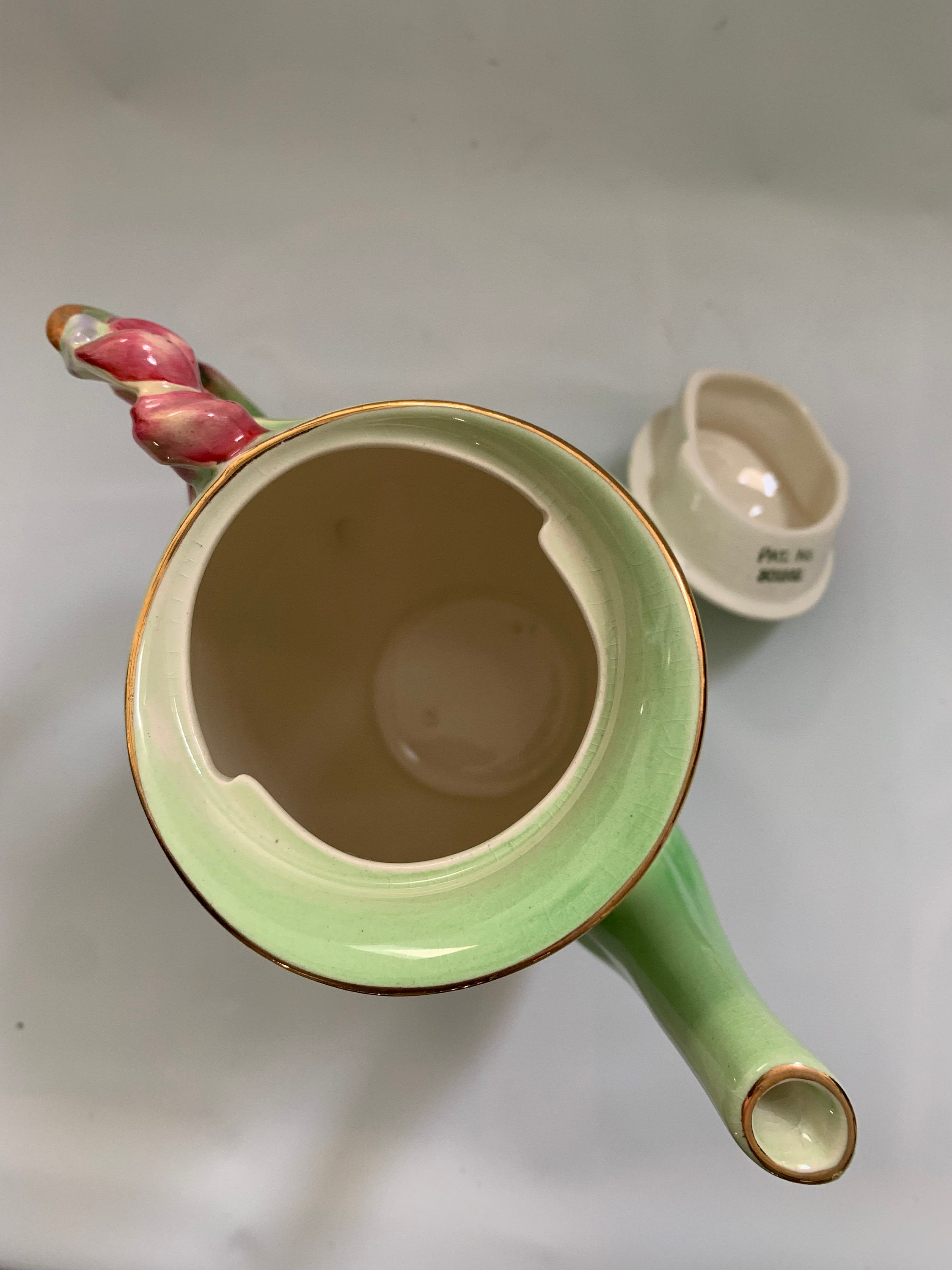 Vintage Royal Winton/grimwades Green Tiger Lilies Coffee/tea Set With 3 ...