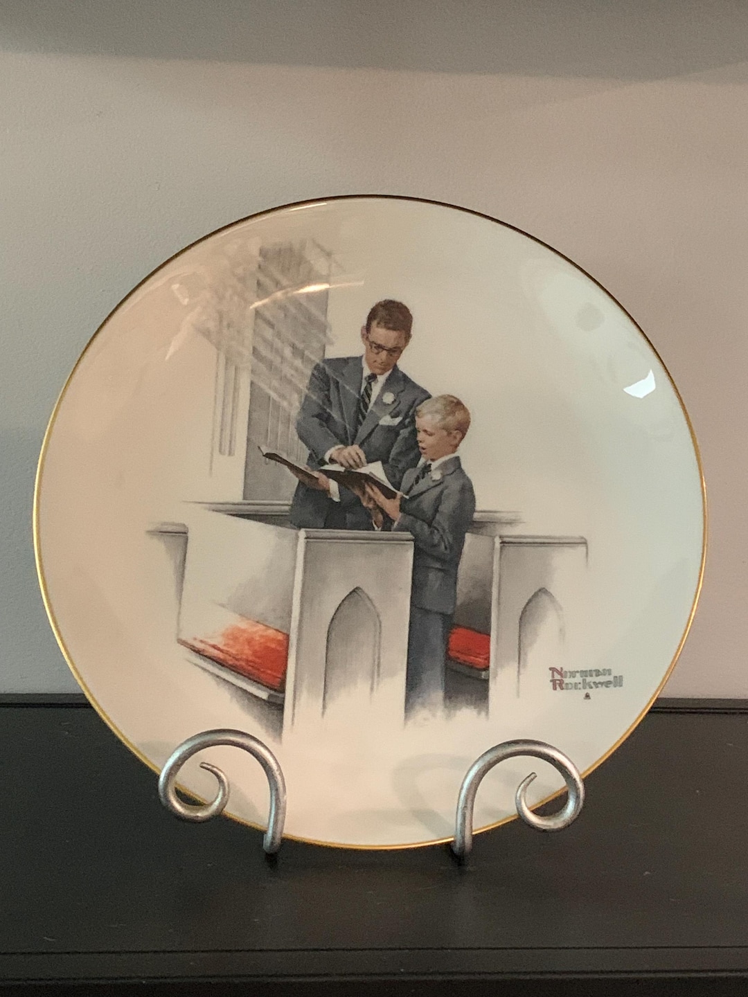 Norman Rockwell Spring "in His Spirit" 1980 Gorham 10.75” Collectors ...