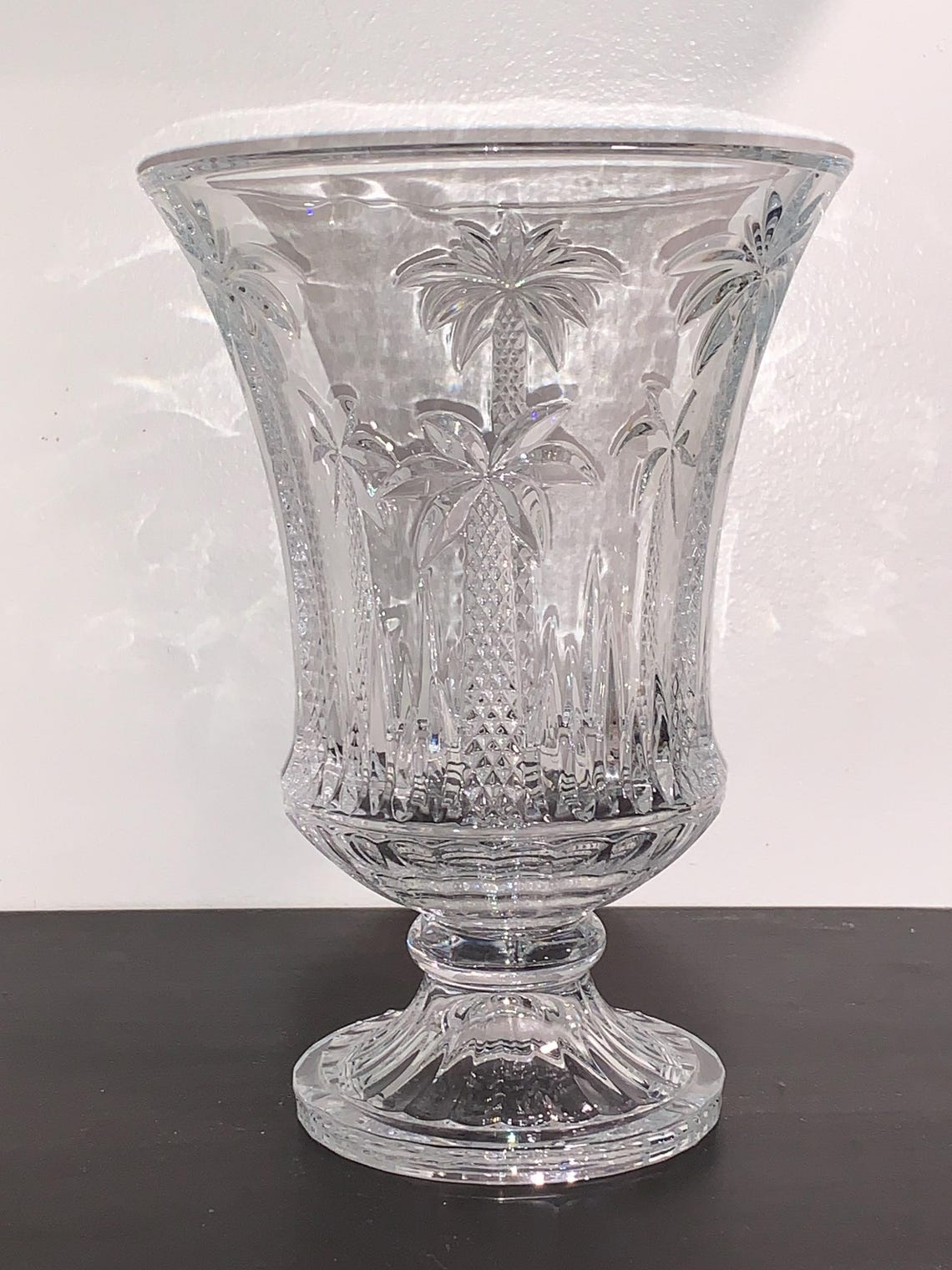 Retired Vintage Godinger Shannon Crystal South Beach Open Hurricane Art ...