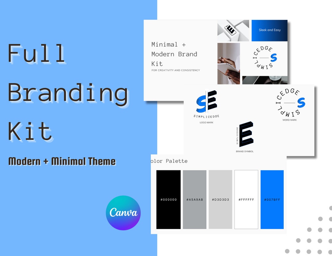 Canva Branding Kit Template | Modern Branding Kit | Clean Logo Template ...