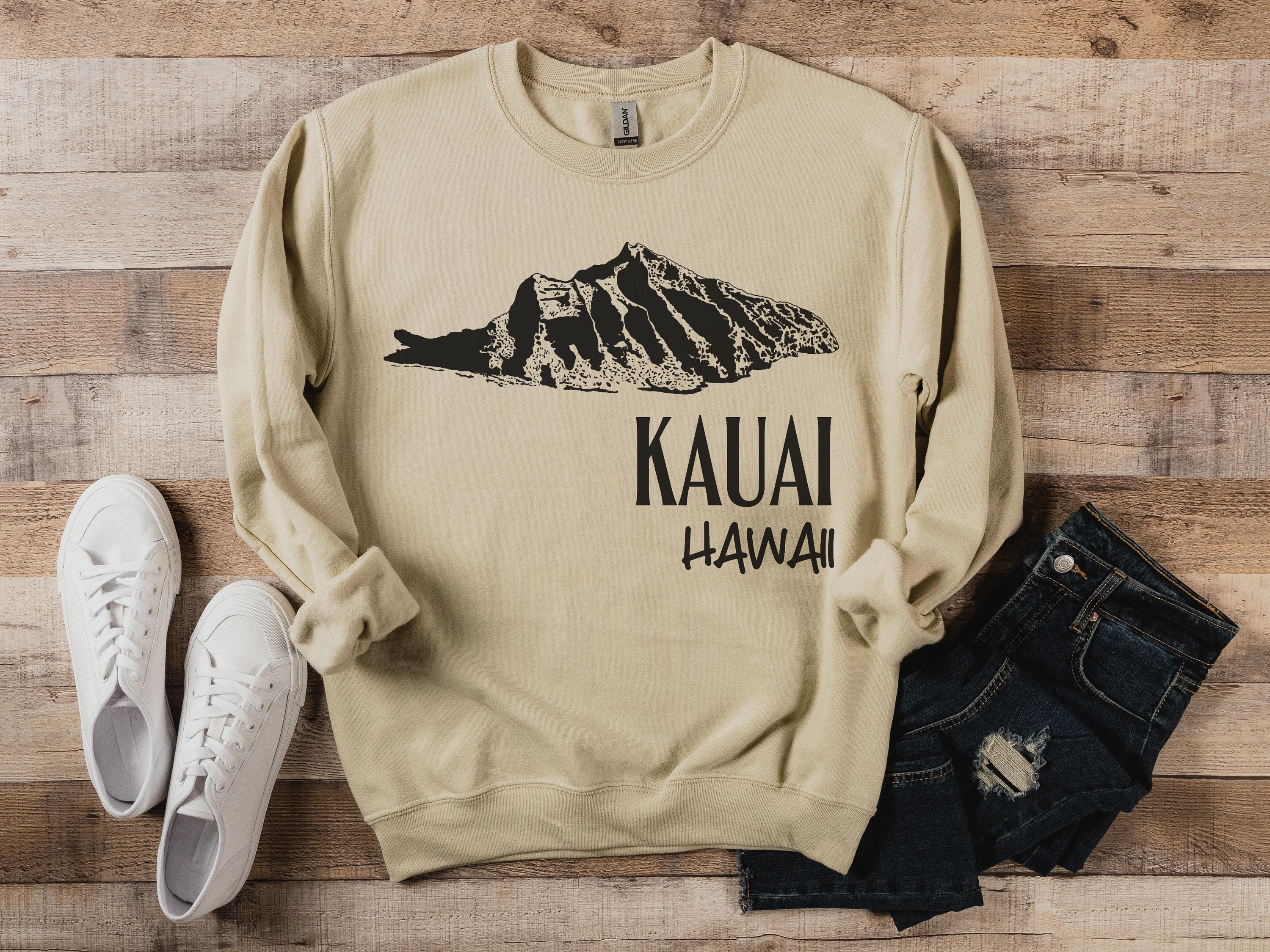 Kauai Hawaii Sweatshirt - Hawaii Hoodie - Hawaiian Hooded Sweatshirt ...