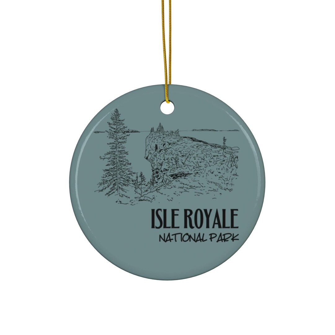 Isle Royale National Park Ceramic Ornament - Michigan Christmas ...