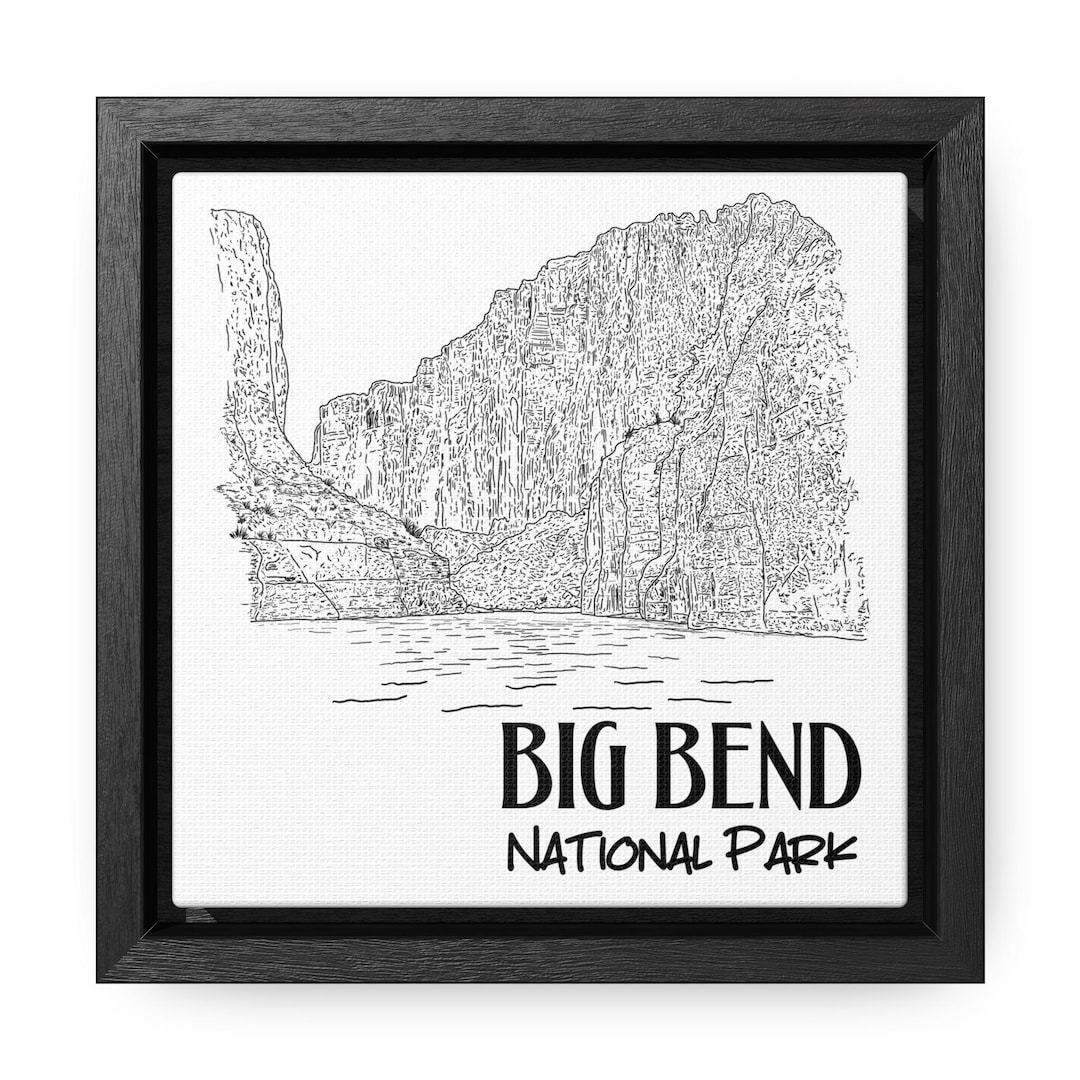 Big Bend National Park Canvas Wrap 6x6, 12x12, 16x16 Square Frame ...