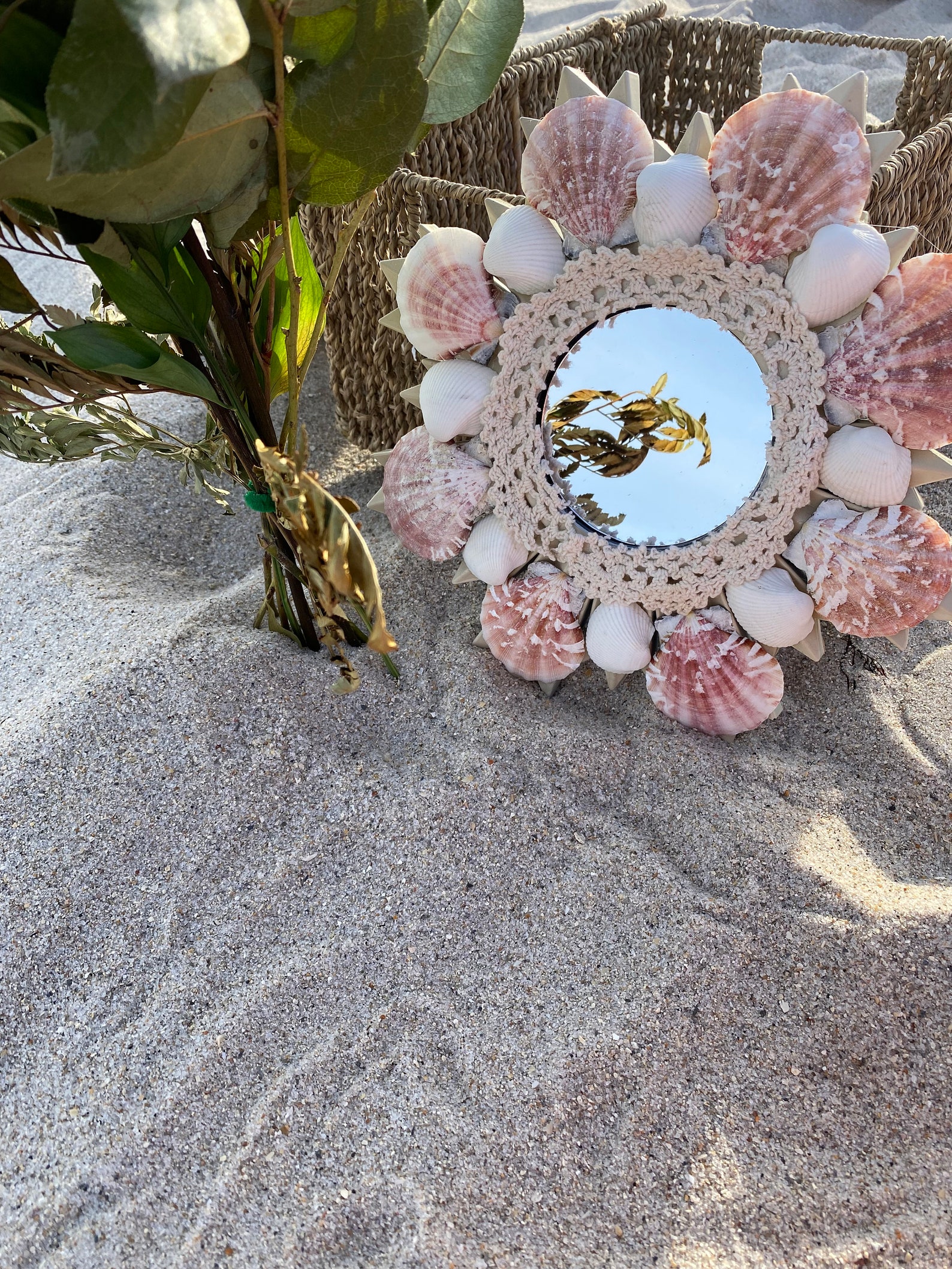 Coquette Mermaid Shell Mirror - Etsy