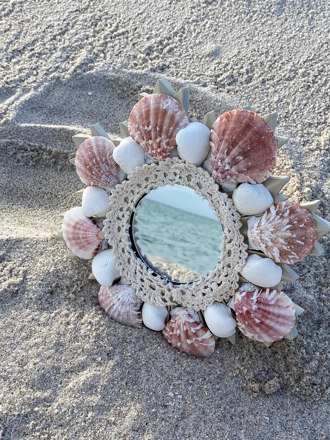 Coquette Mermaid Shell Mirror - Etsy