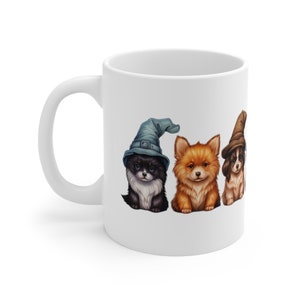 Enchanted Paws Mug Wizard-inspired Ceramic Mug Magical Dog - Etsy