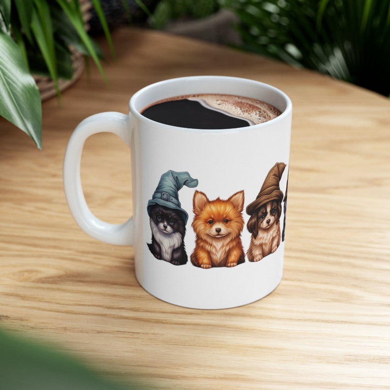 Enchanted Paws Mug Wizard-inspired Ceramic Mug Magical Dog - Etsy