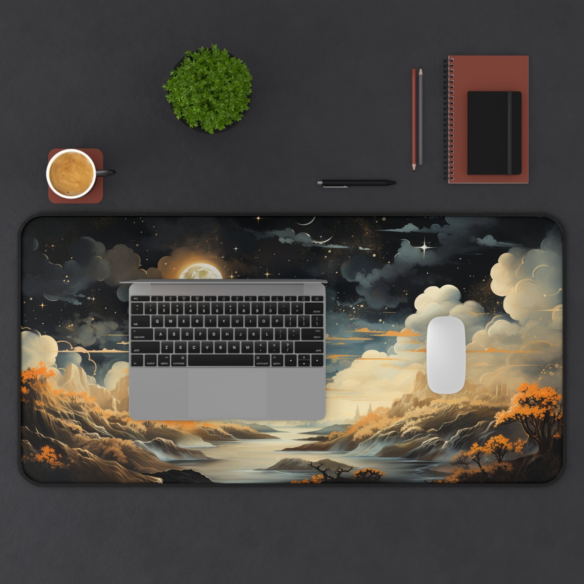 Moonlit Valley Fantasycore Aesthetic Desk Decor Gaming Desk Accessories ...