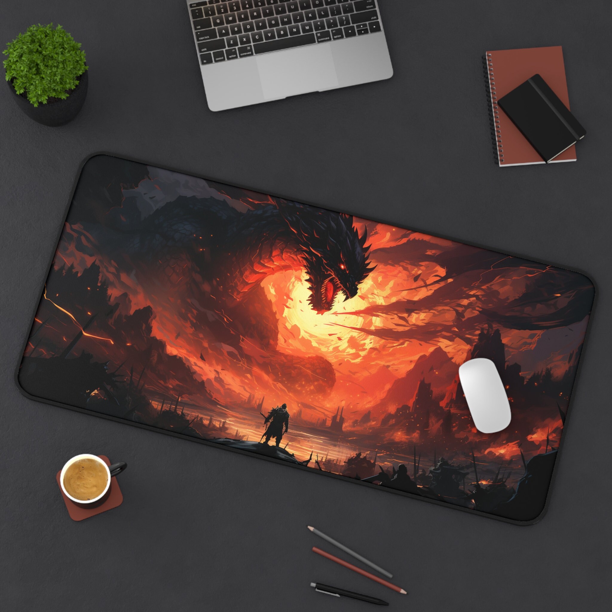 Draconic Destruction High Fantasy Desk Decor Gaming Desk - Etsy