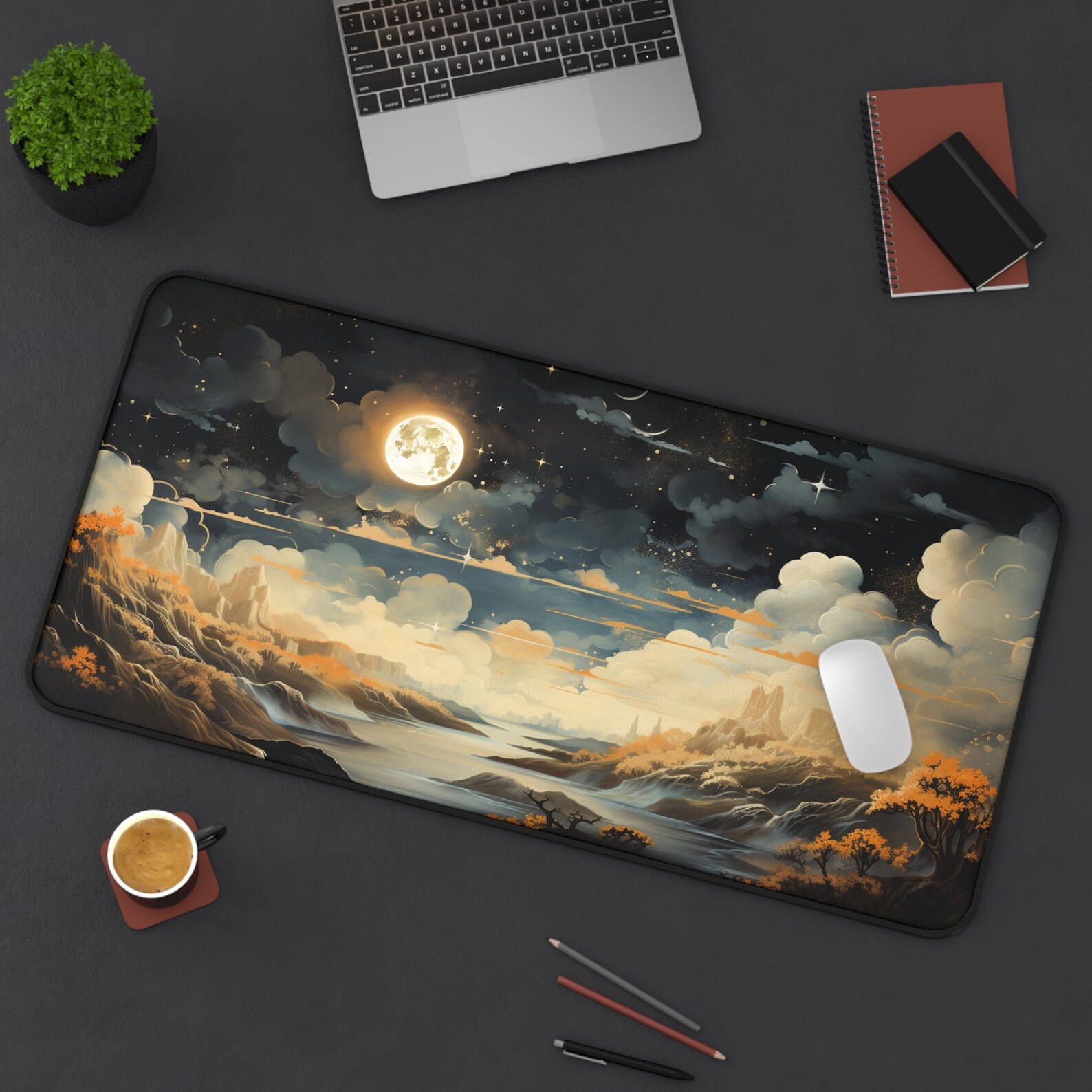 Moonlit Valley Fantasycore Aesthetic Desk Decor Gaming Desk Accessories ...
