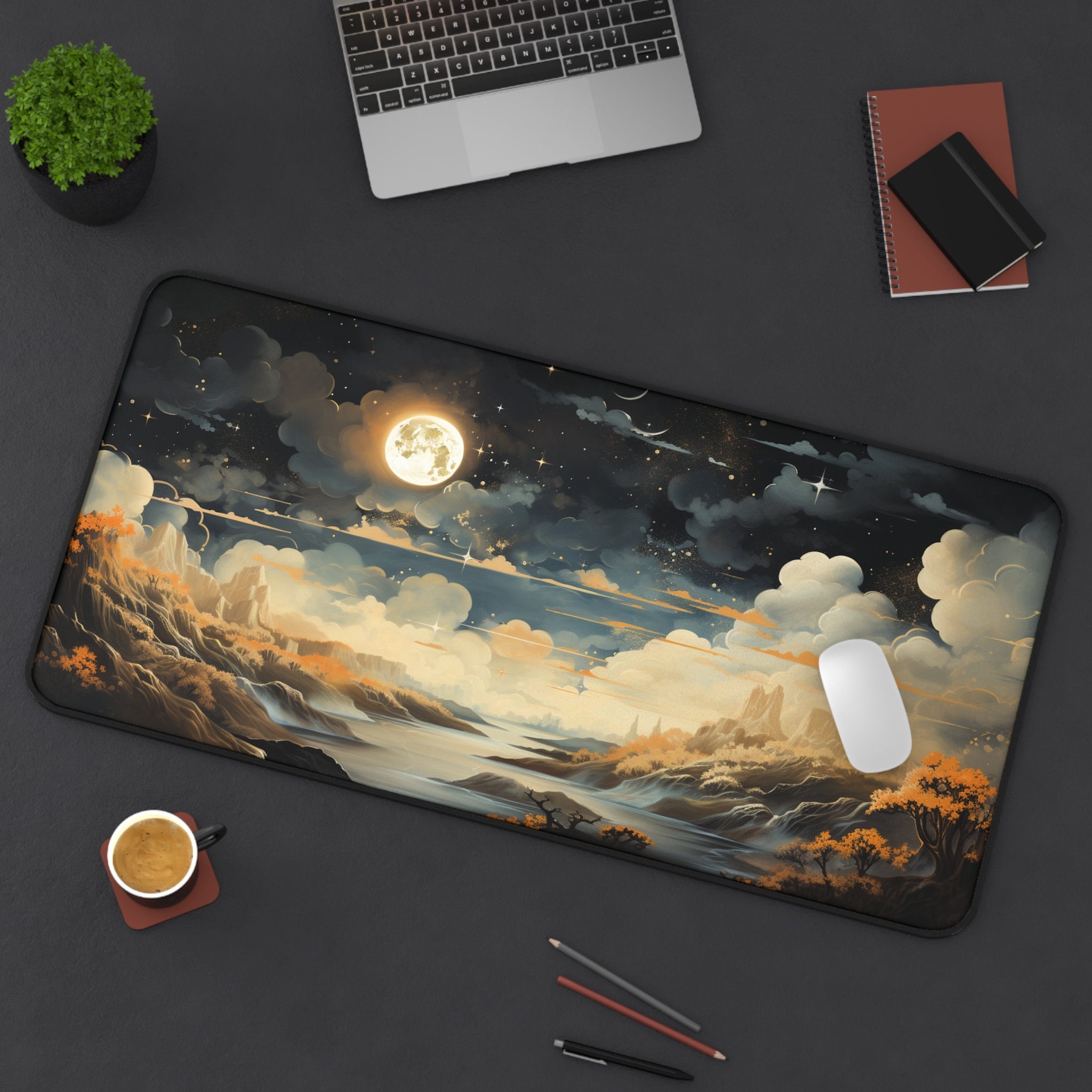 Moonlit Valley Fantasycore Aesthetic Desk Decor Gaming Desk Accessories ...