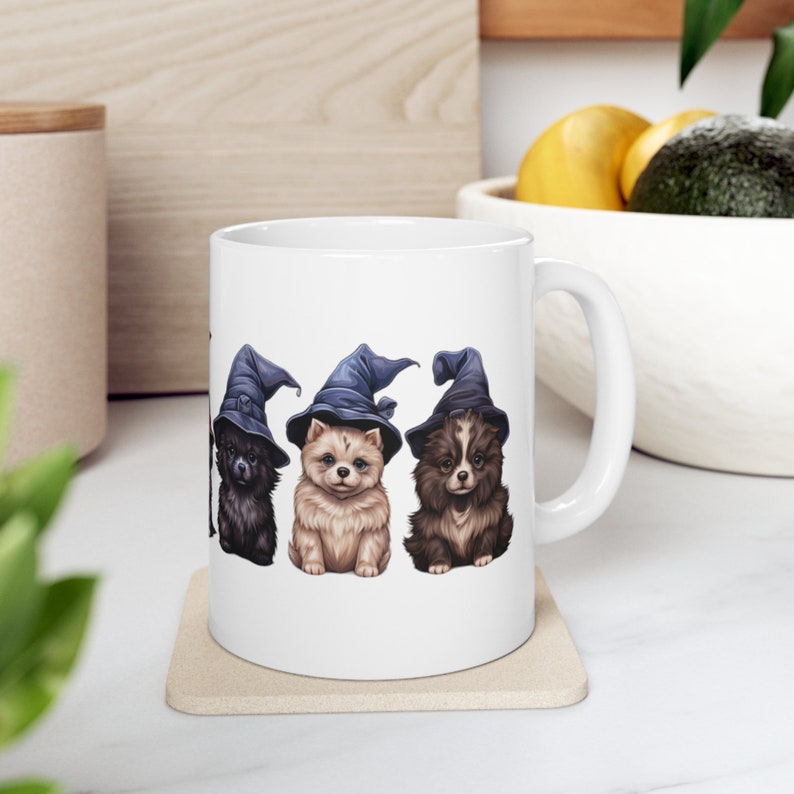 Enchanted Paws Mug Wizard-inspired Ceramic Mug Magical Dog - Etsy