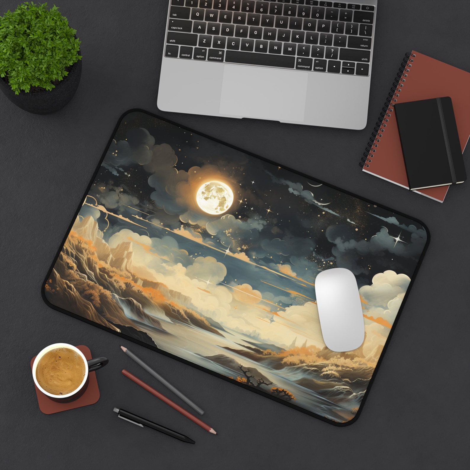 Moonlit Valley Fantasycore Aesthetic Desk Decor Gaming Desk Accessories ...