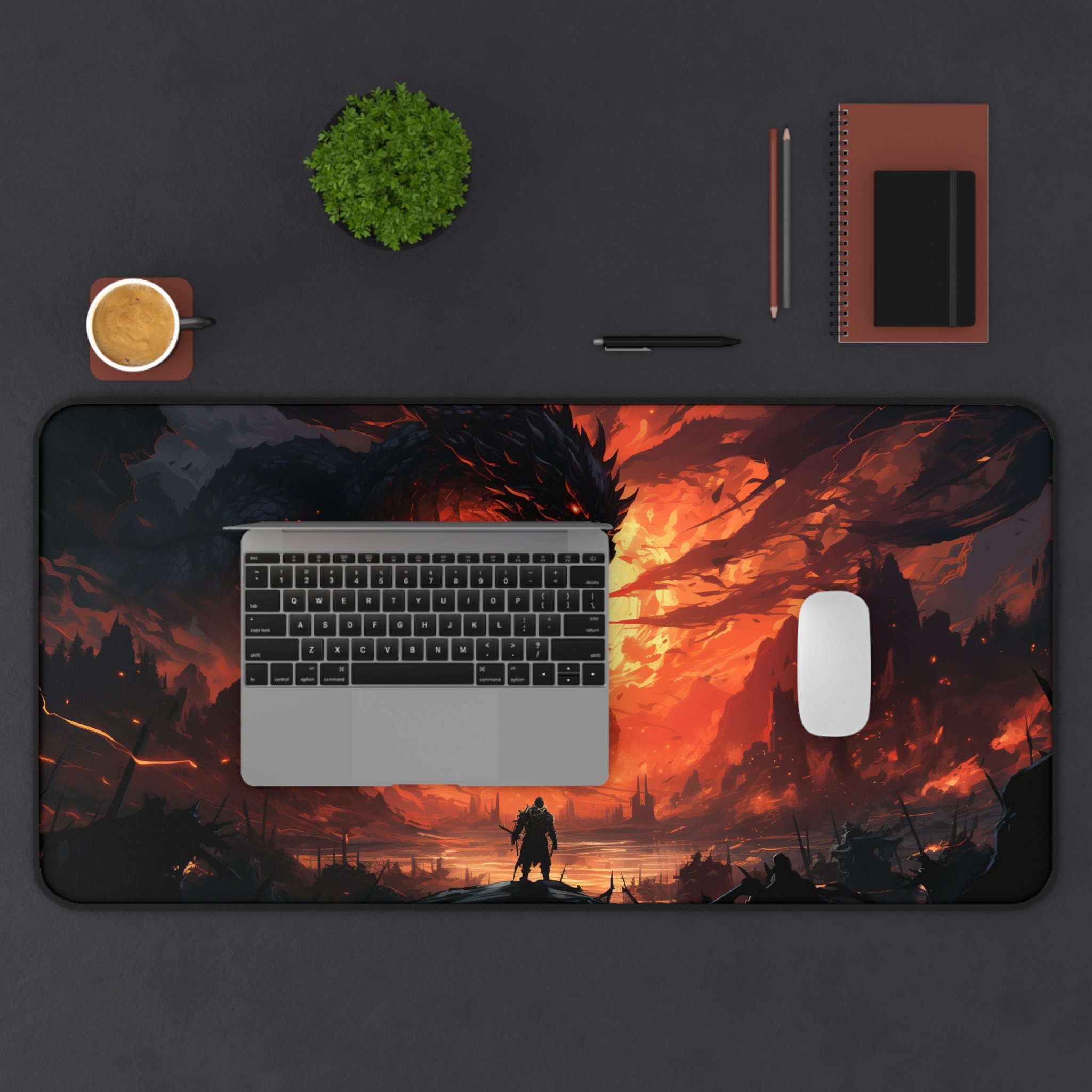 Draconic Destruction High Fantasy Desk Decor Gaming Desk Accessories ...