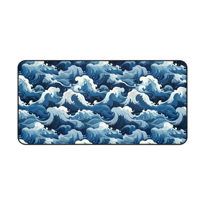 Ocean Waves Sea-themed Desk Decor Gaming Desk Accessories Waves Pattern ...